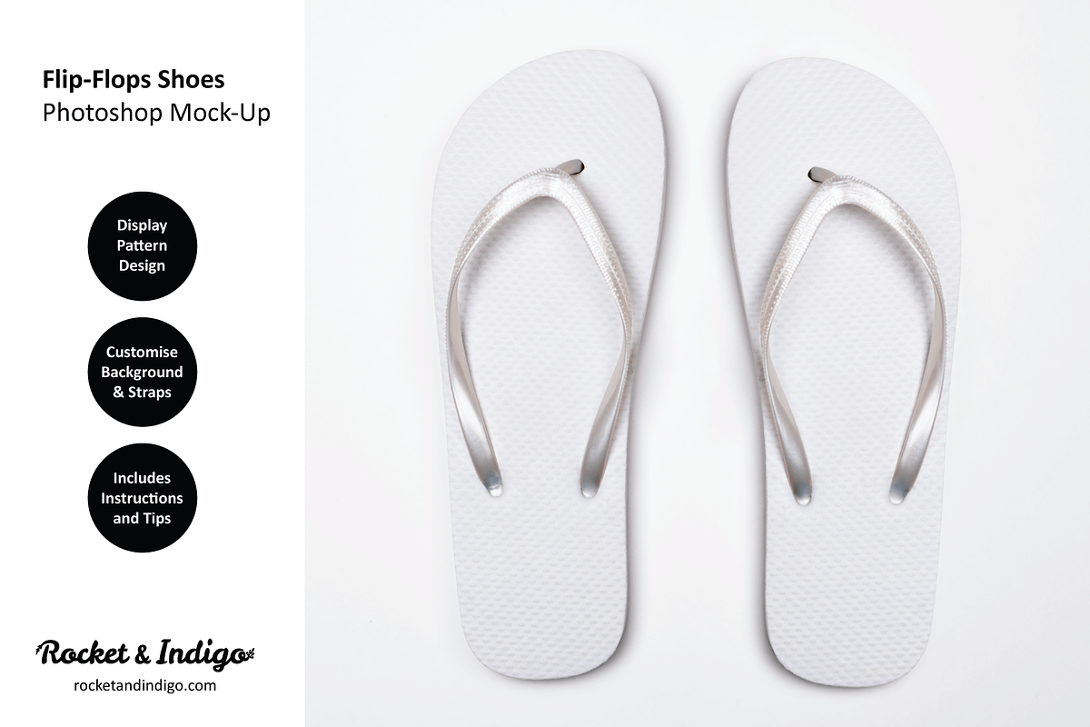 Flip-Flop Shoes Photoshop Mock-Up, a Product Mockup by Rocket & Indigo
