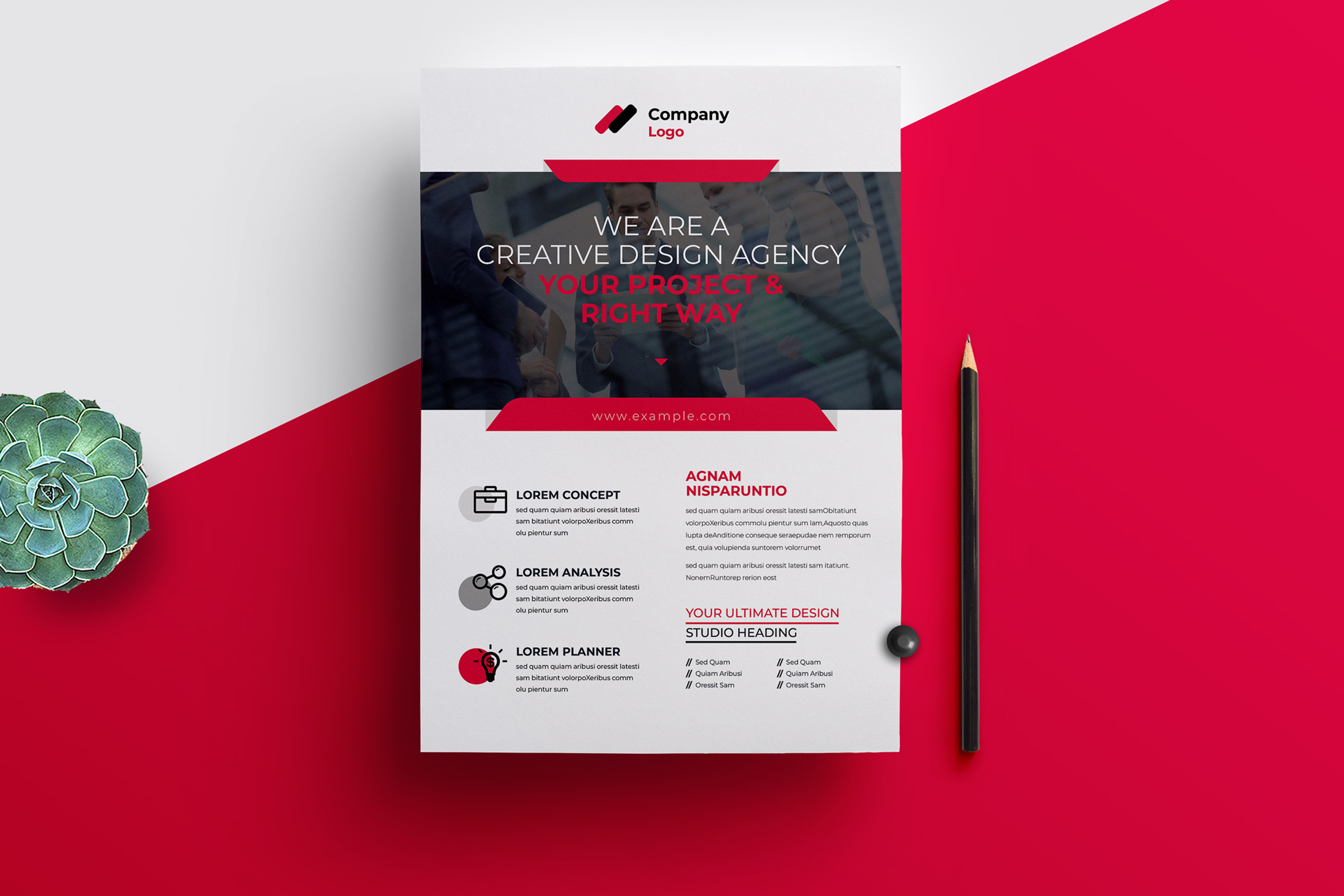 Design Agency Flyer Template, a Flyer Template by evgenystudio