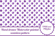 Violet watercolor seamless pattern, a Pattern Graphic by mcherevan