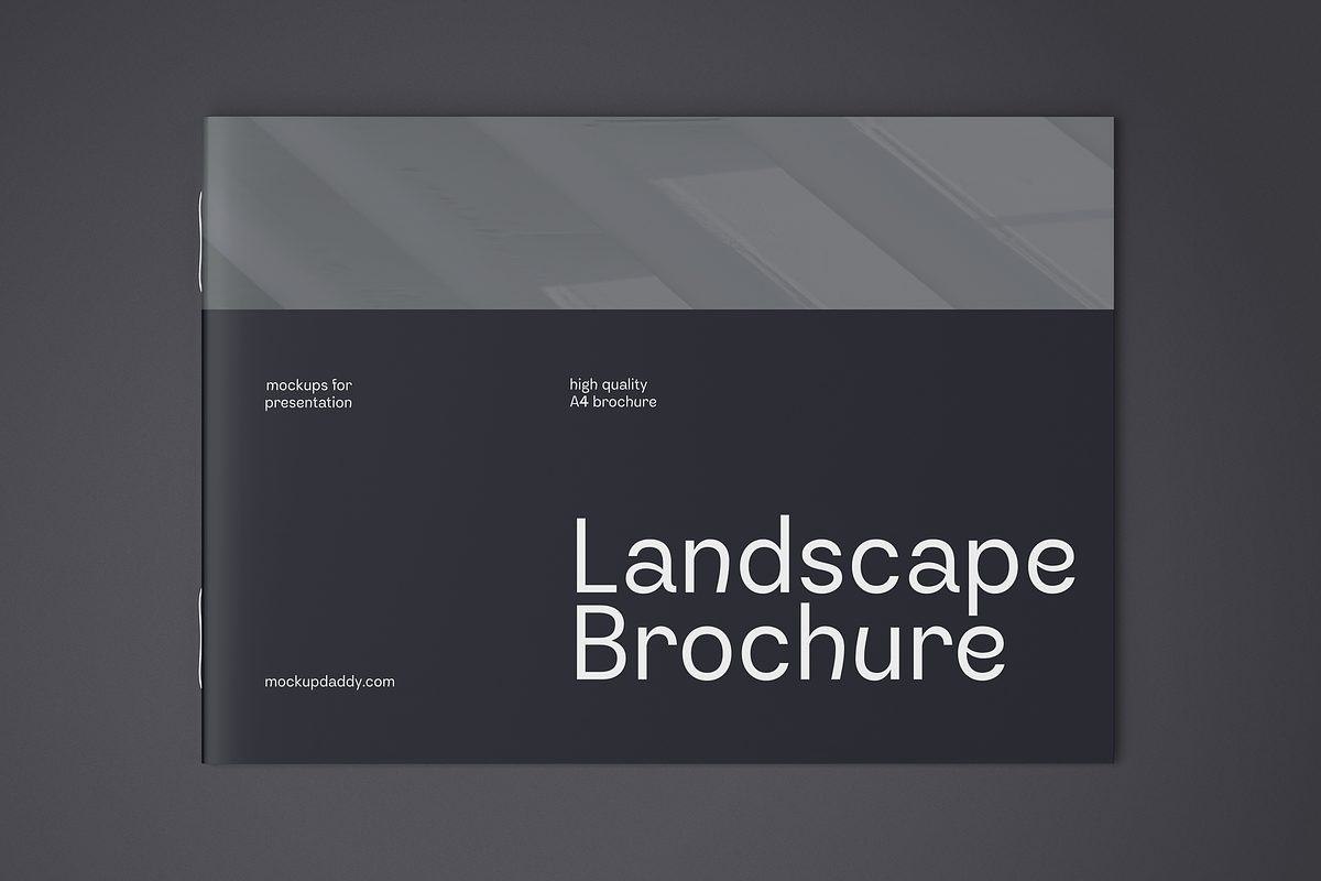 A4 Landscape Brochure Mockup, a Print Template by Mockupdaddy ...