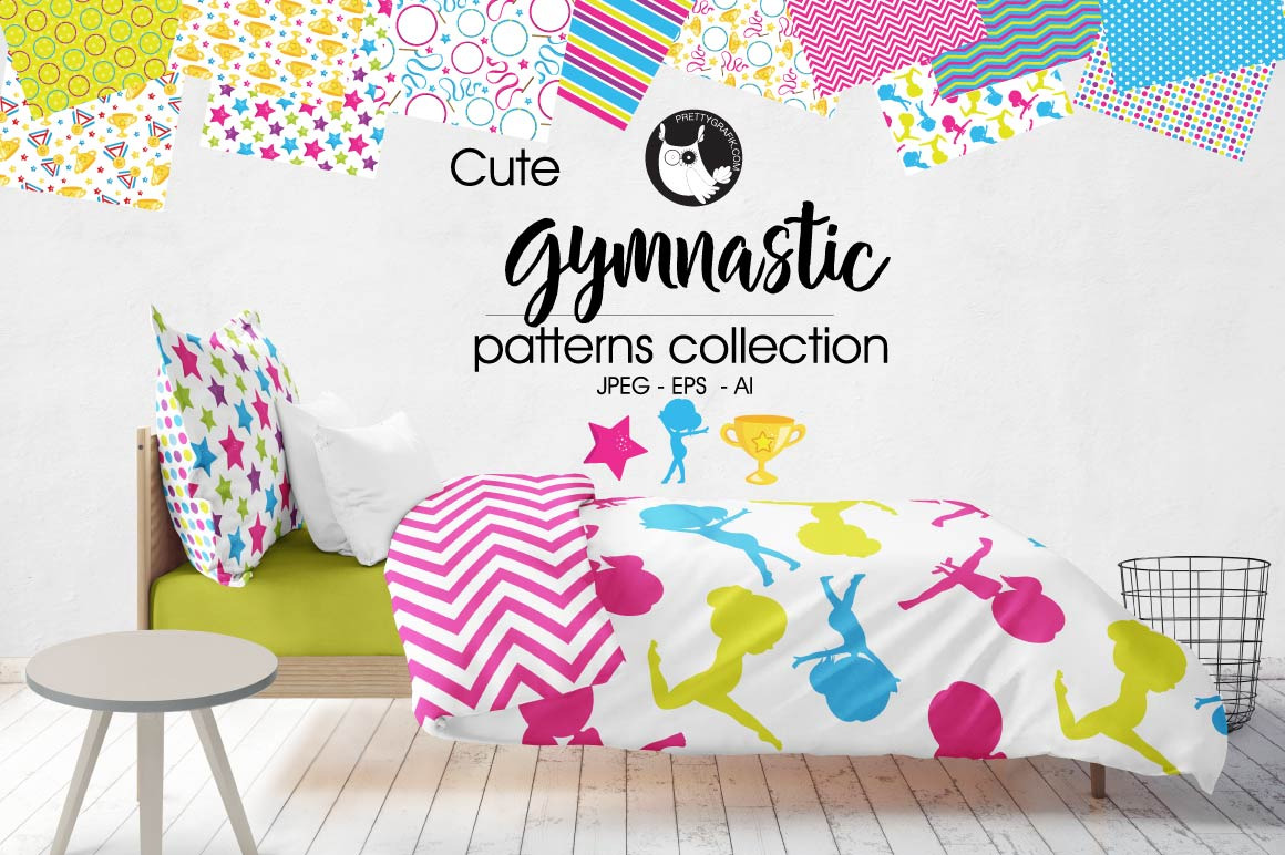 GYMNASTIC Pattern collection, a Pattern Graphic by PrettyPatterns