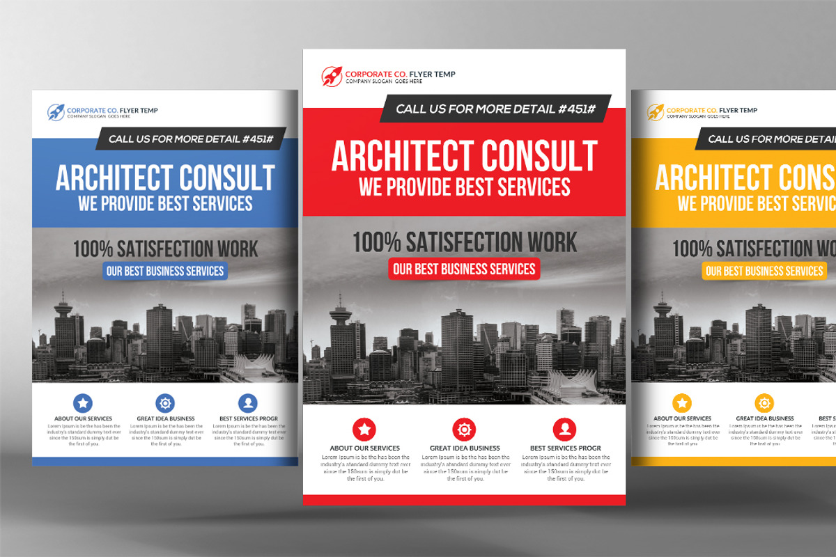 Architect Flyer Template, a Flyer Template by graphicforest
