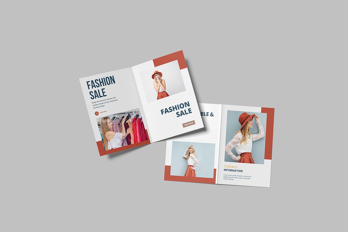 A4 Bifold Brochure Mockup, a Brochure Template by lamorastudio