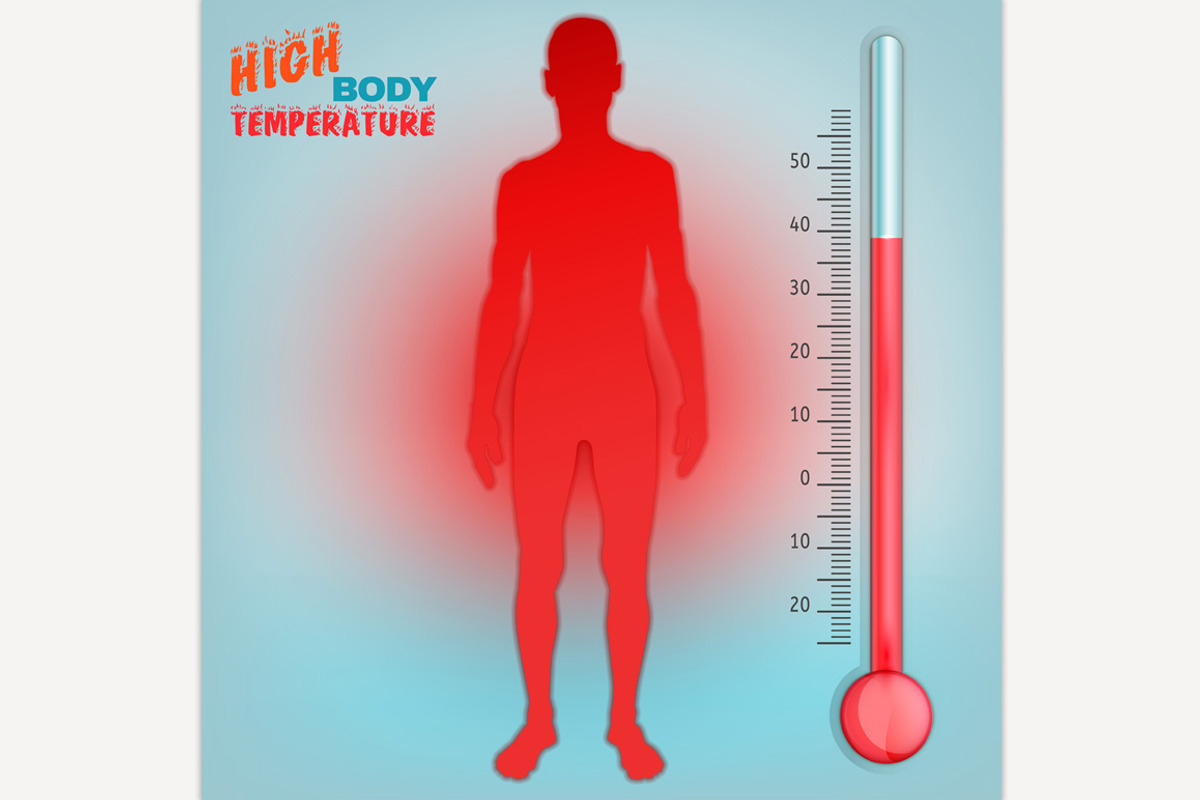 Vector Body Temperature, a Healthcare Illustration by Anna's Shop