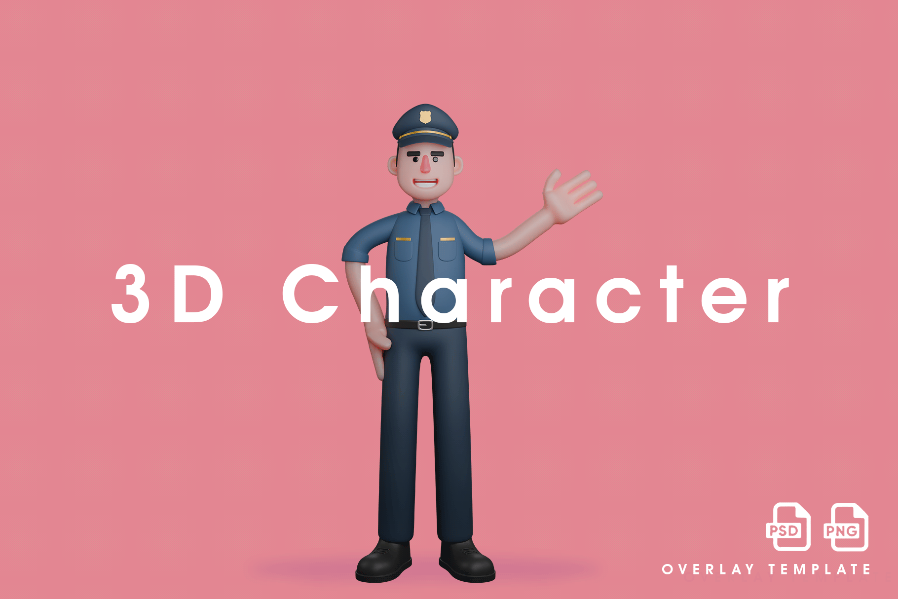 police waving with friendly expressi, a Person Illustration by ...