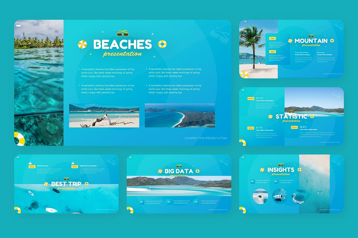 Summer Vacation Keynote, a Presentation Template by CleversiteStd