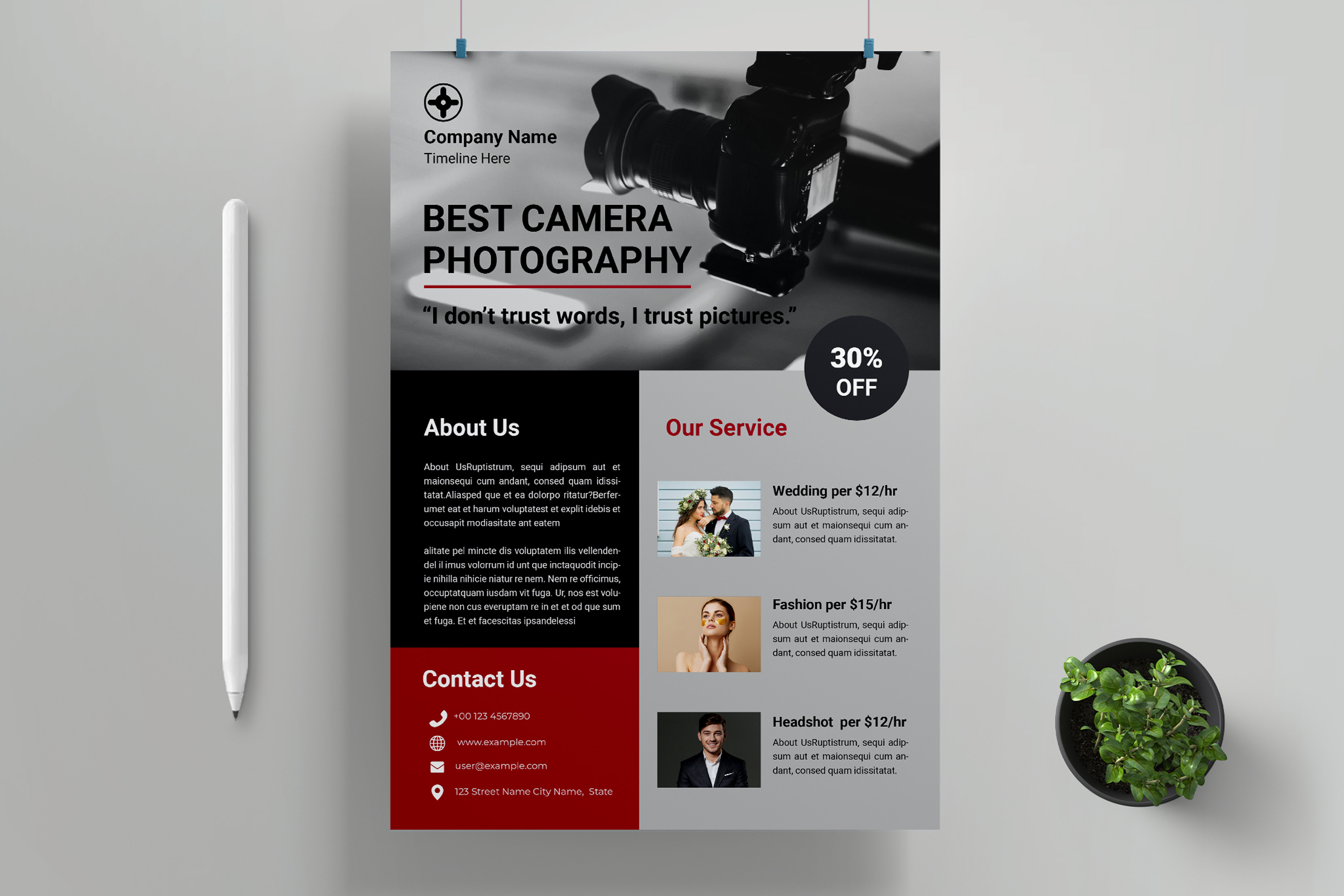 Camera Flyer Template