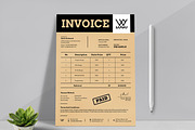 Retro Invoice Design Template