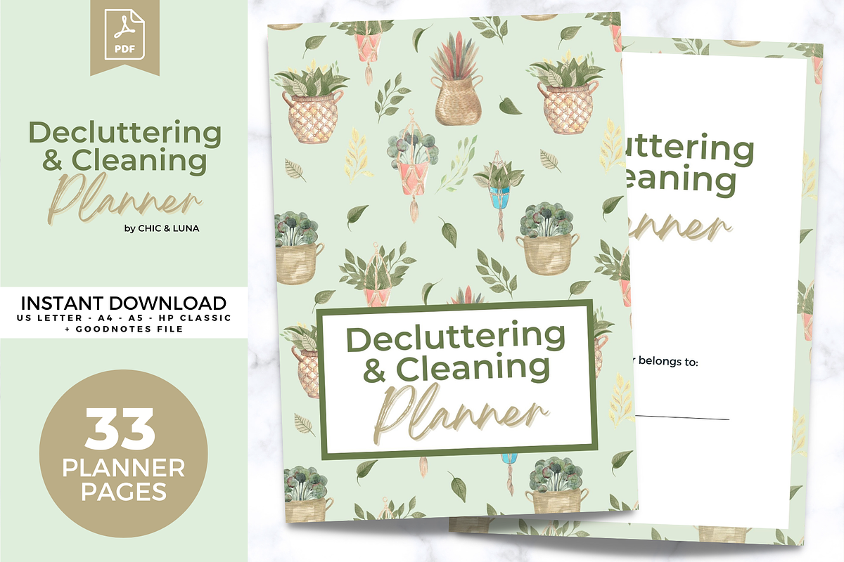 Decluttering Planner - Printable | Creative Market