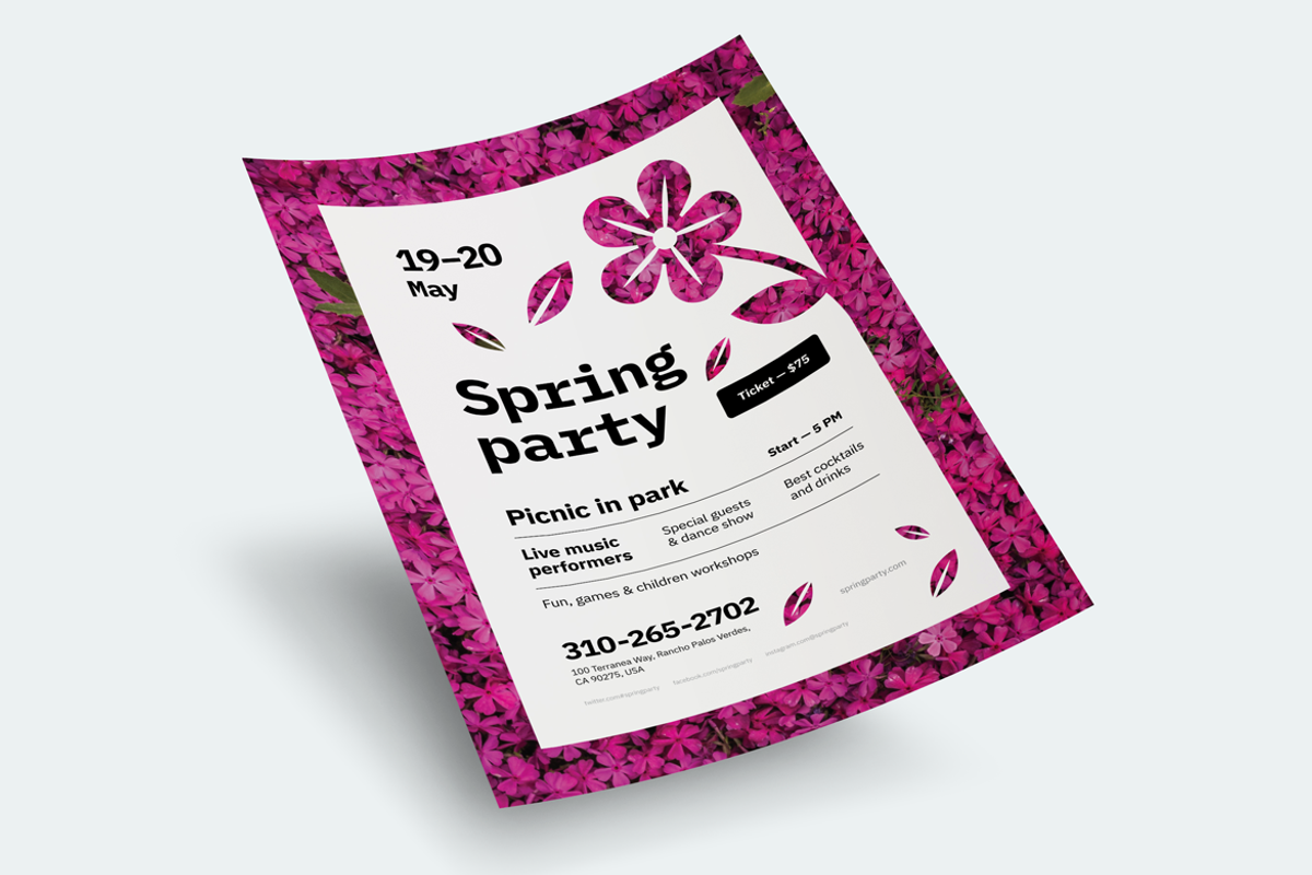 Spring Event Poster Template, a Flyer Template by EDT.Graphics