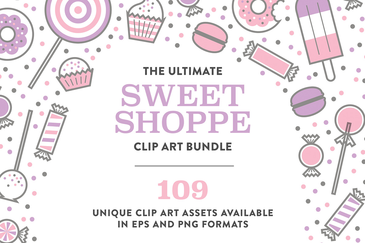 Ultimate Sweet Shop Clip Art Bundle, an Illustration by Maddy Hague
