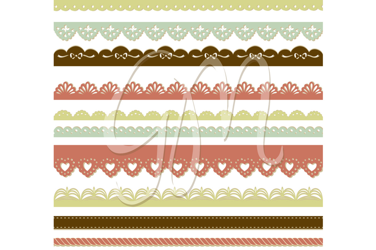 Paper Punch Borders, Lace clip art, an Illustration by GraphicMarket