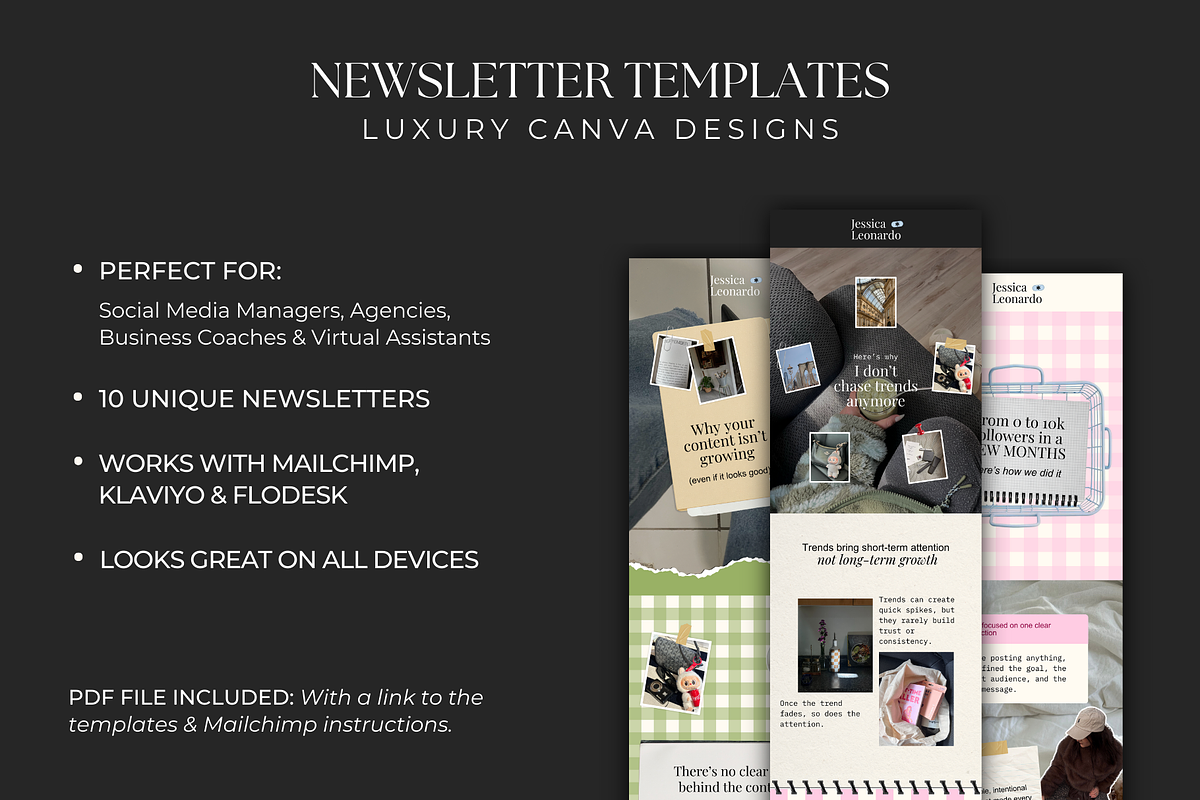 Soft Pastel Newsletter Templates