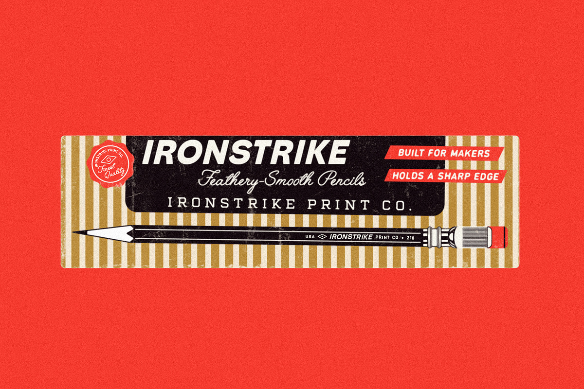 Ironstrike | Hand drawn Sans Serif, a Sans Serif Font by Max Lockwood