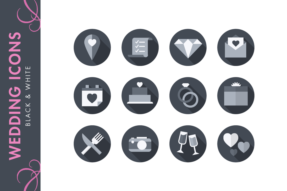Modern Wedding Icons, an Icon by JBDesign