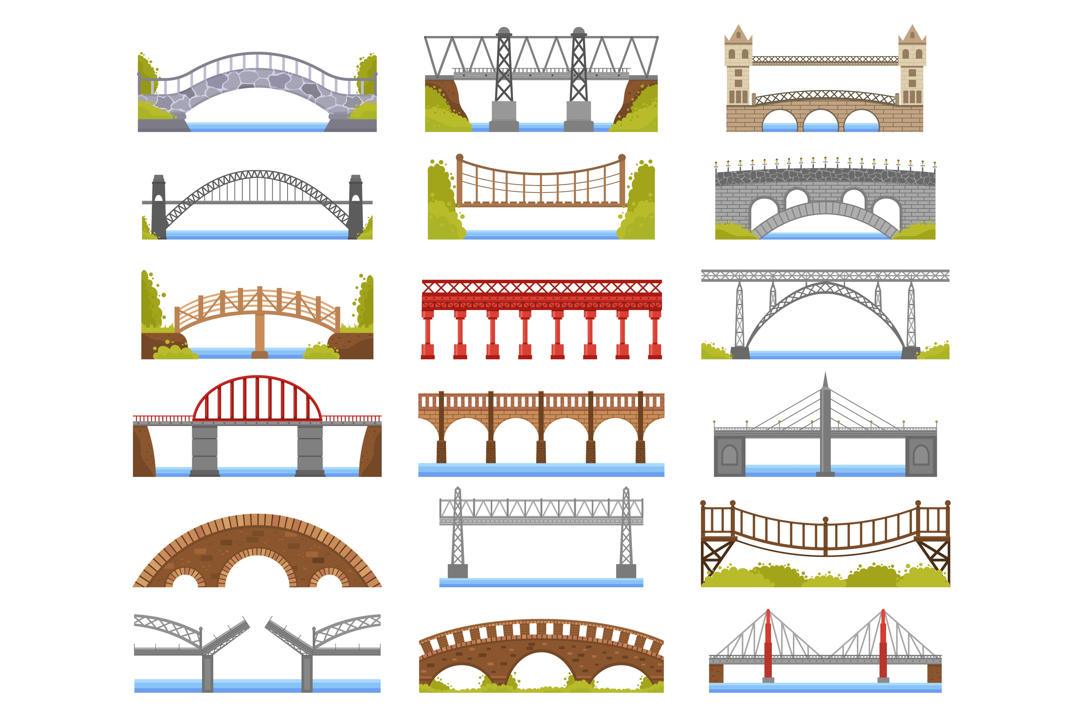 City bridge. Urban crossover bridge | Graphics ~ Creative Market
