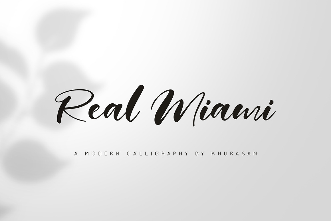 Real Miami Script, a Script Font by khurasan