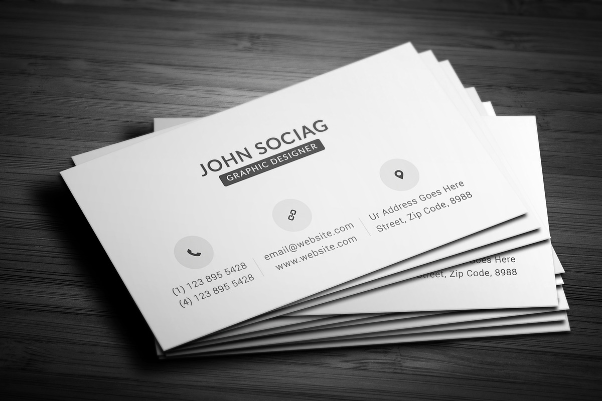 Simple Clean Business Cards, a Business Card Template by Galaxiya