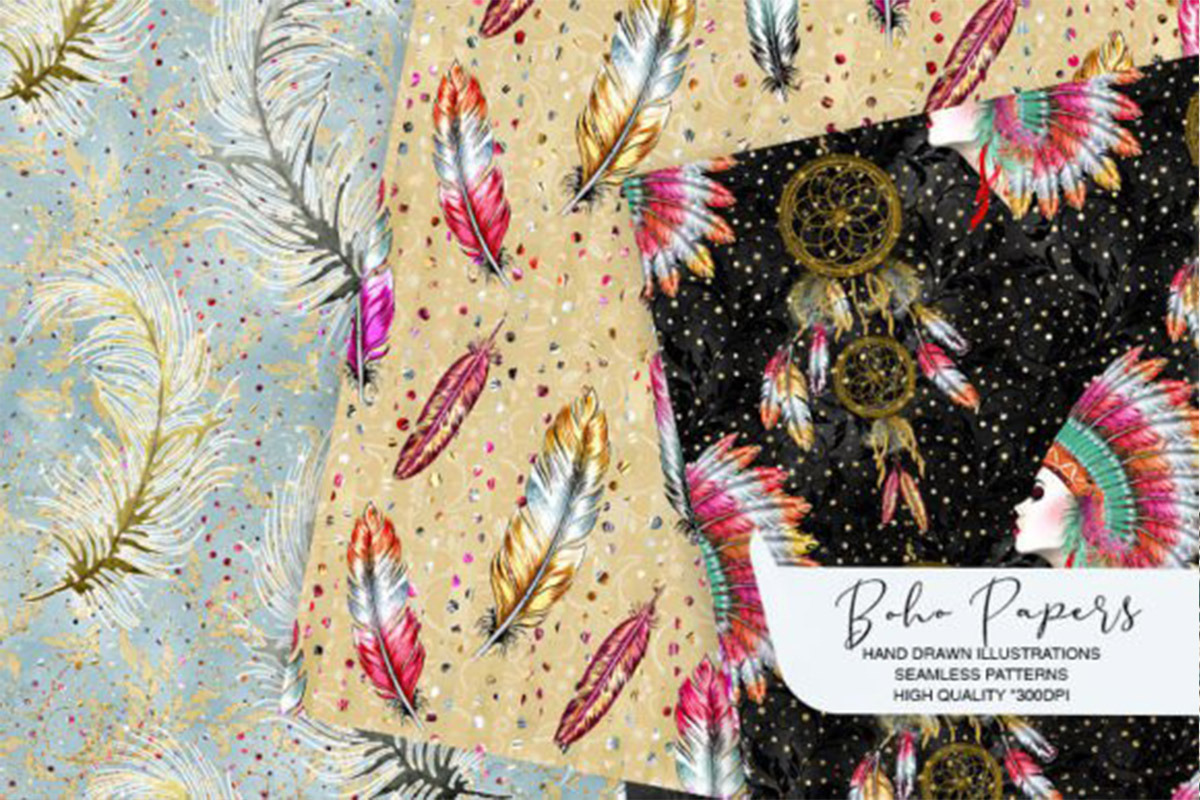 Boho Patterns, Bohemian Patterns, a Pattern Graphic by JackArt ...