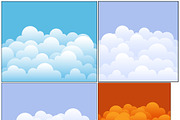 Clouds Backgrounds, an Illustration by TrueMitra Designs