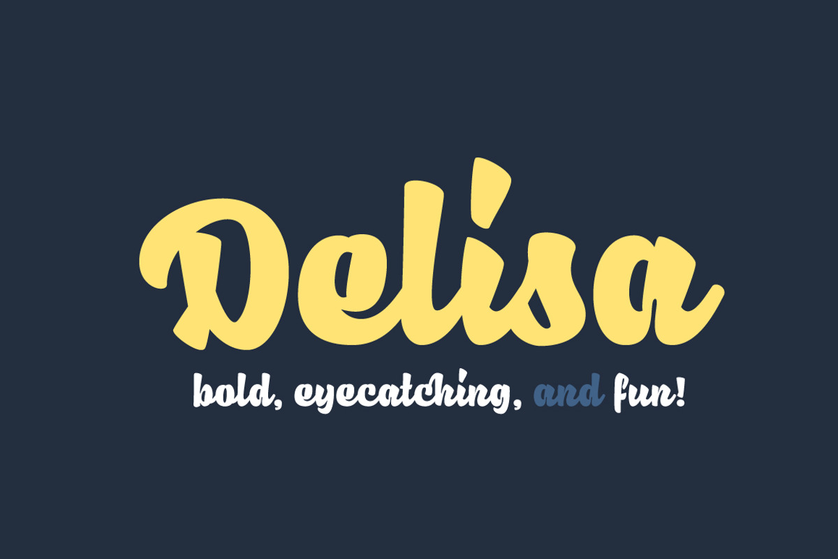Delisa, a Script Font by artimasa