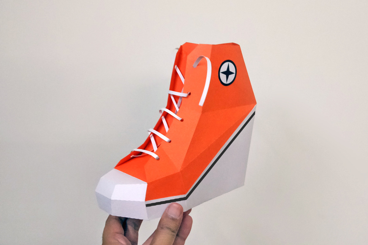 DIY Converse Shoe - 3d papercraft, a Templates & Theme by PAPER amaze