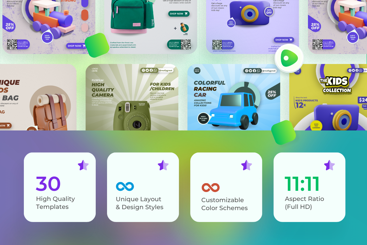 Kids, Children Canva Design Templates