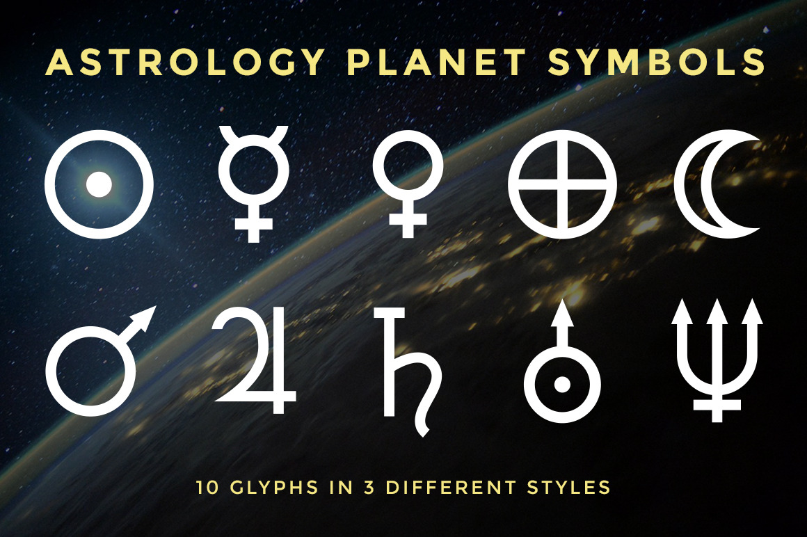 Astrology Planet Symbols, an Illustration by Build Interactive