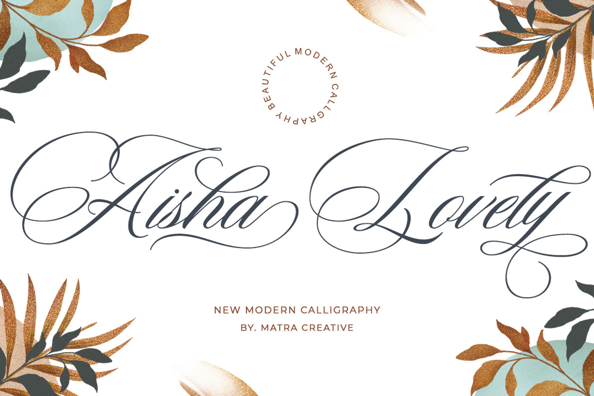 Aisha Lovely, a Script Font by Matra Creative