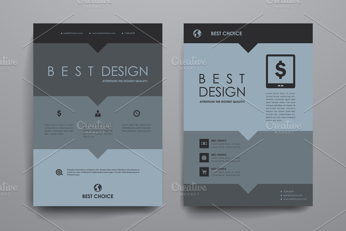 Simple brochures, a Brochure Template by Palau