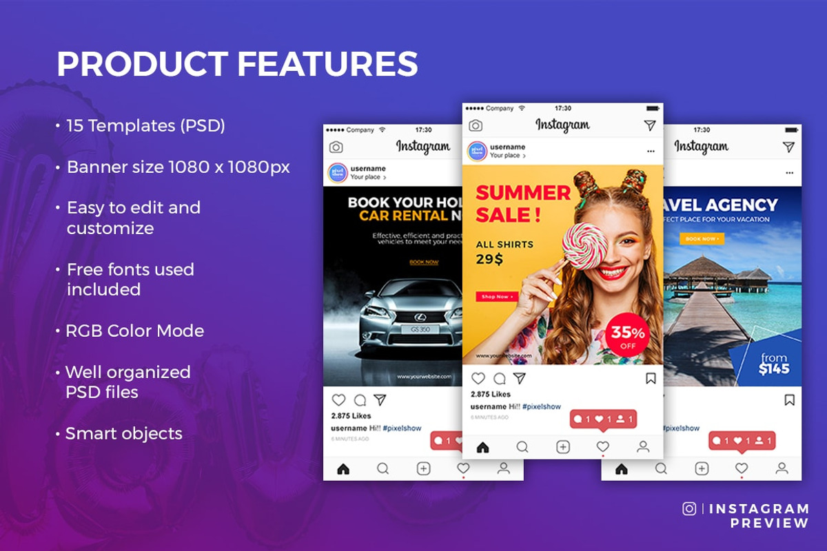 50 Instagram Banners, a Social Media Template by Absolute-Themes