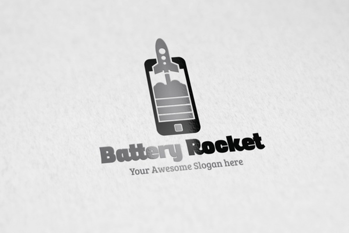 Battery Rocket Logo Template, a Branding & Logo Template by Geelator Studio