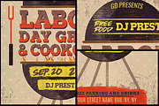 Labor Day Grill & Cookout Flyer, a Flyer Template by GraphicDiamonds