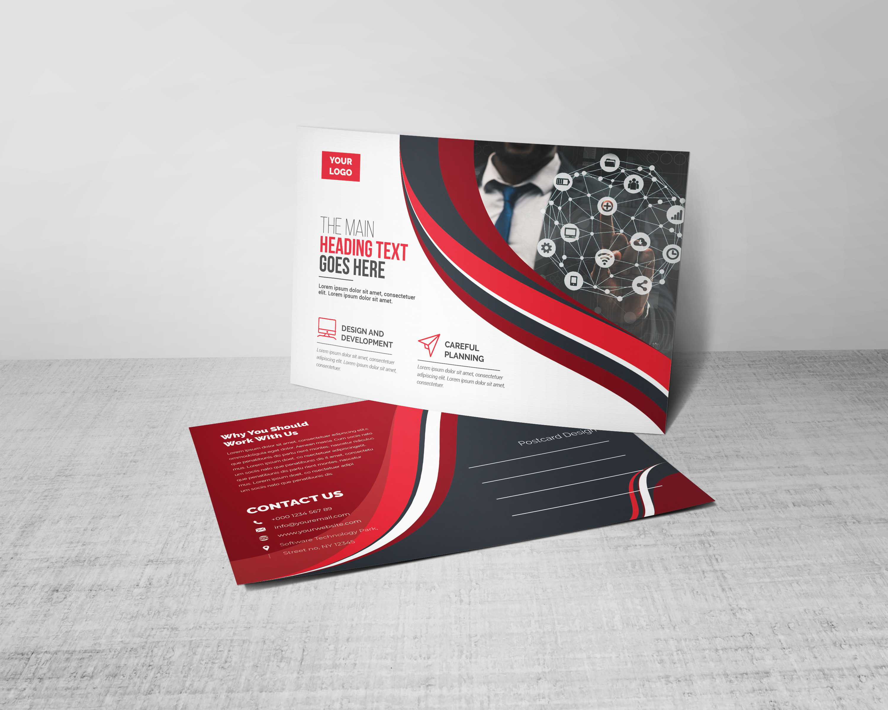 Postcard, a Stationery Template by Curve Design