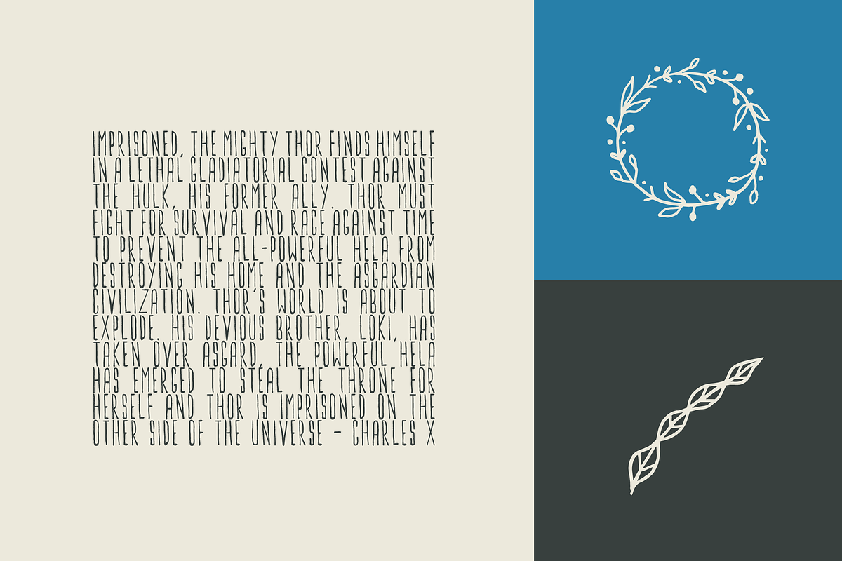 Druid & Kosta Typeface, a Script Font by Projectile