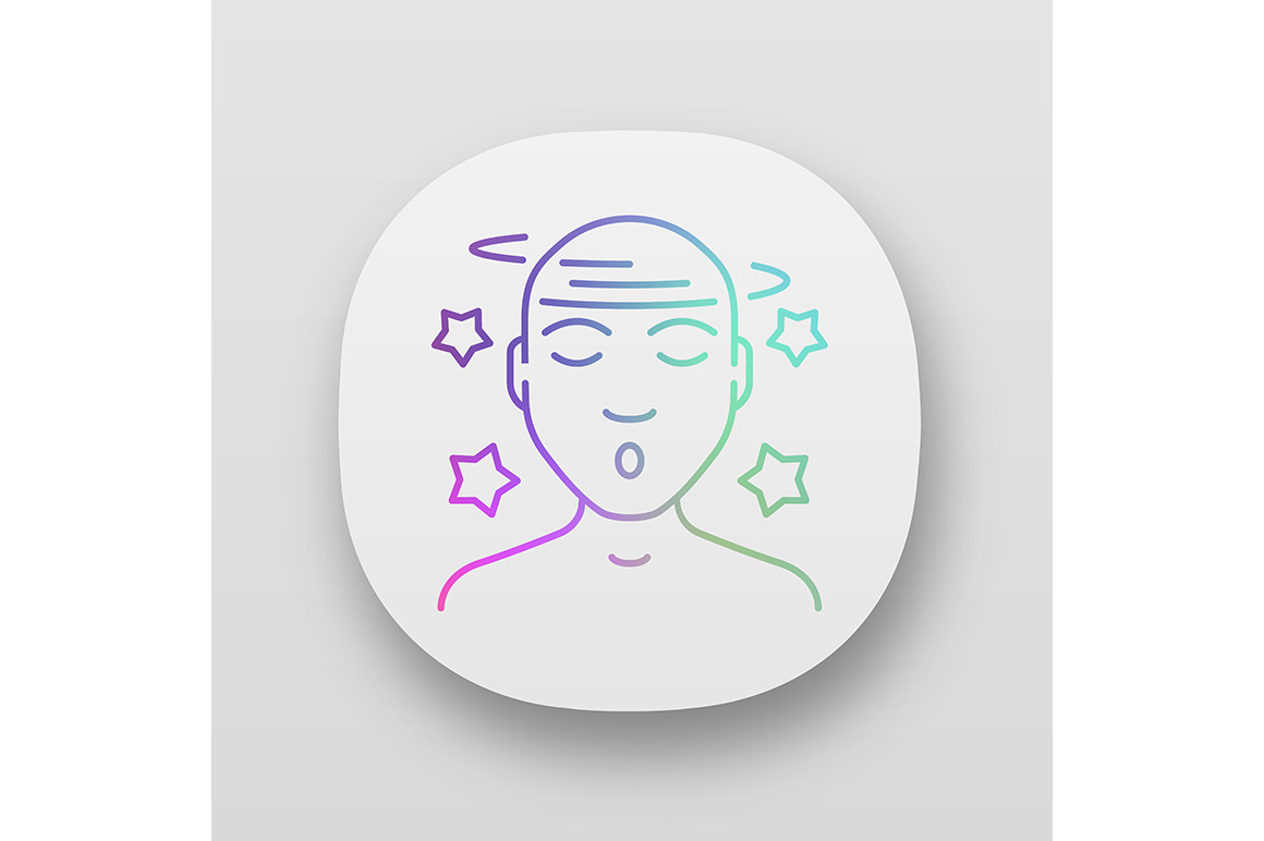 Dizziness, fatigue app icon, an Outline Icon by bsd studio | Creative ...