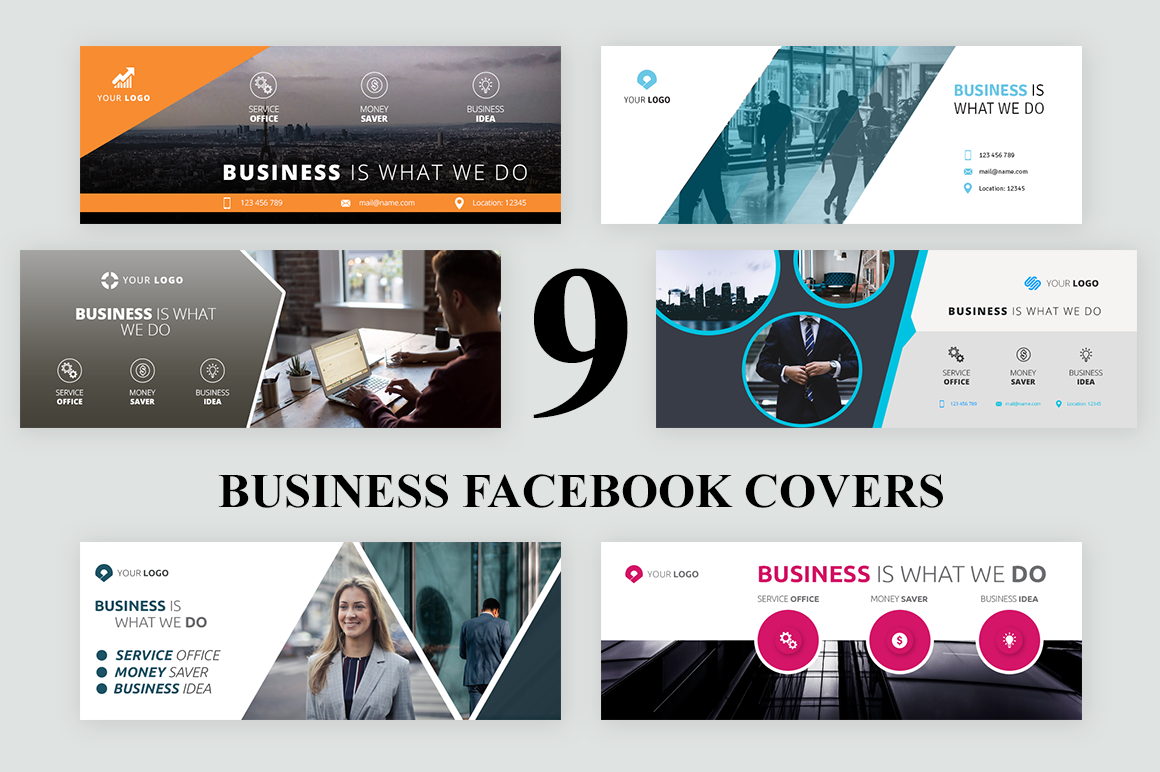 Business Facebook Covers, a Social Media Template by Creatricks
