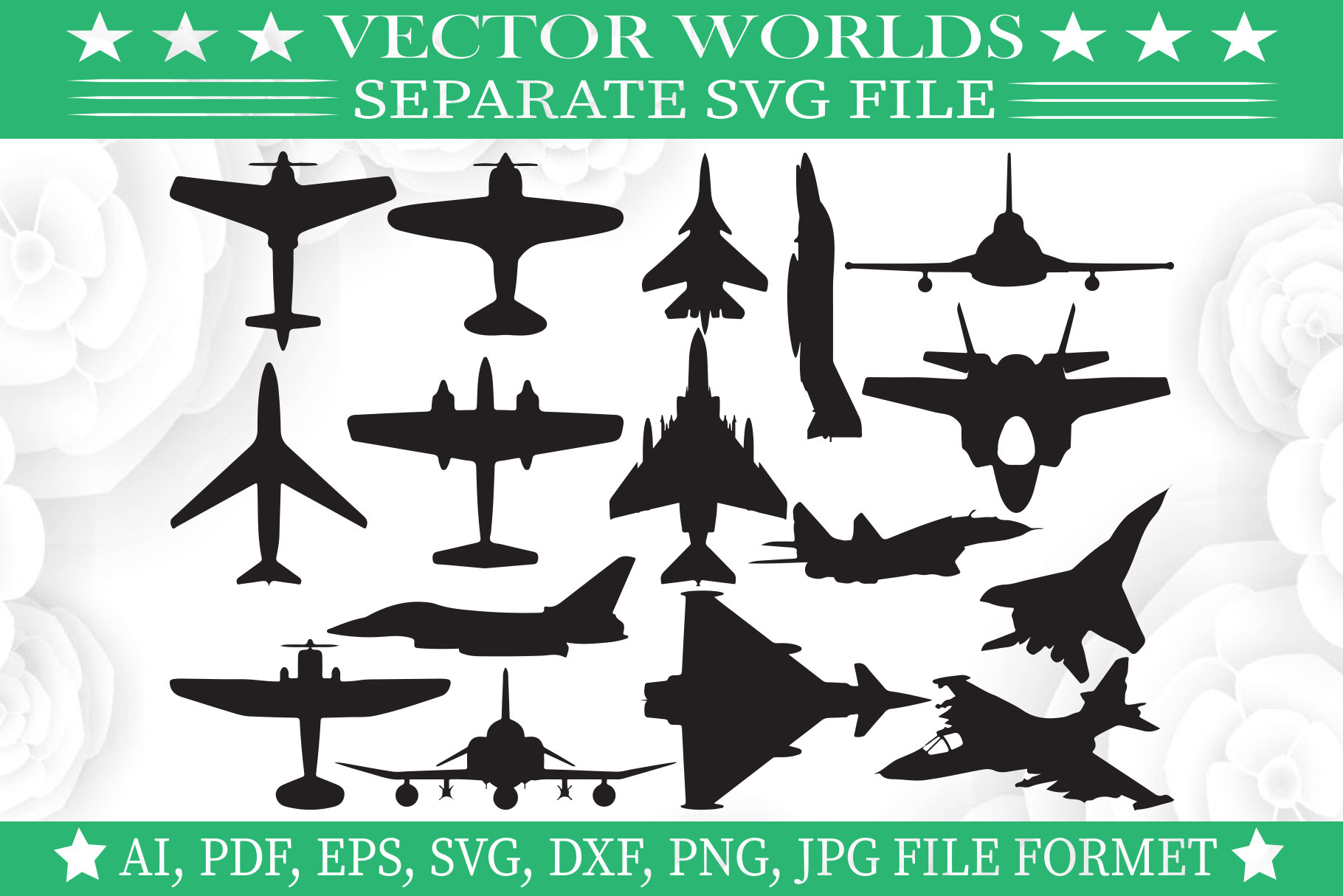 Fighter Aircraft Svg, Fighter Svg, an Object Graphic by VectorWorlds