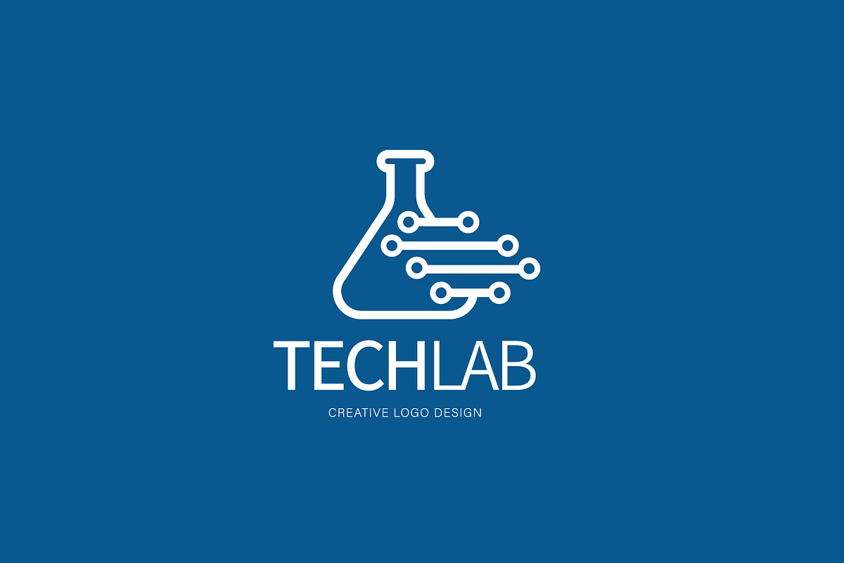 tech lab logo, a Branding & Logo Template by Logocreative | Creative Market