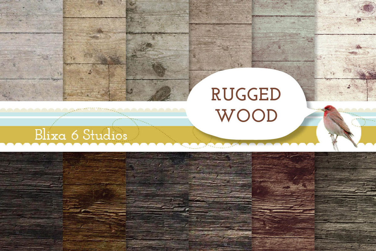 Rugged Wood Textures, a Texture Graphic by Blixa 6 Studios