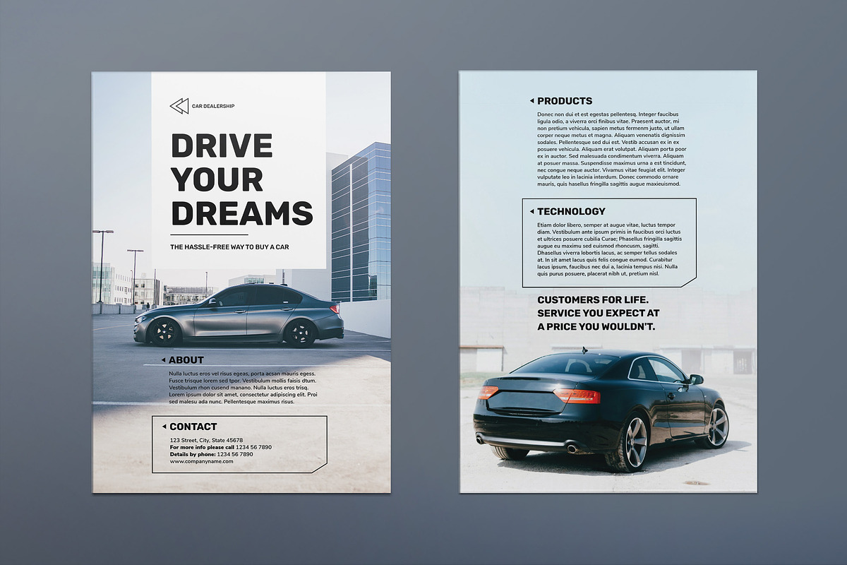 Car Dealership Flyer, a Flyer Template by TemplatesNow!