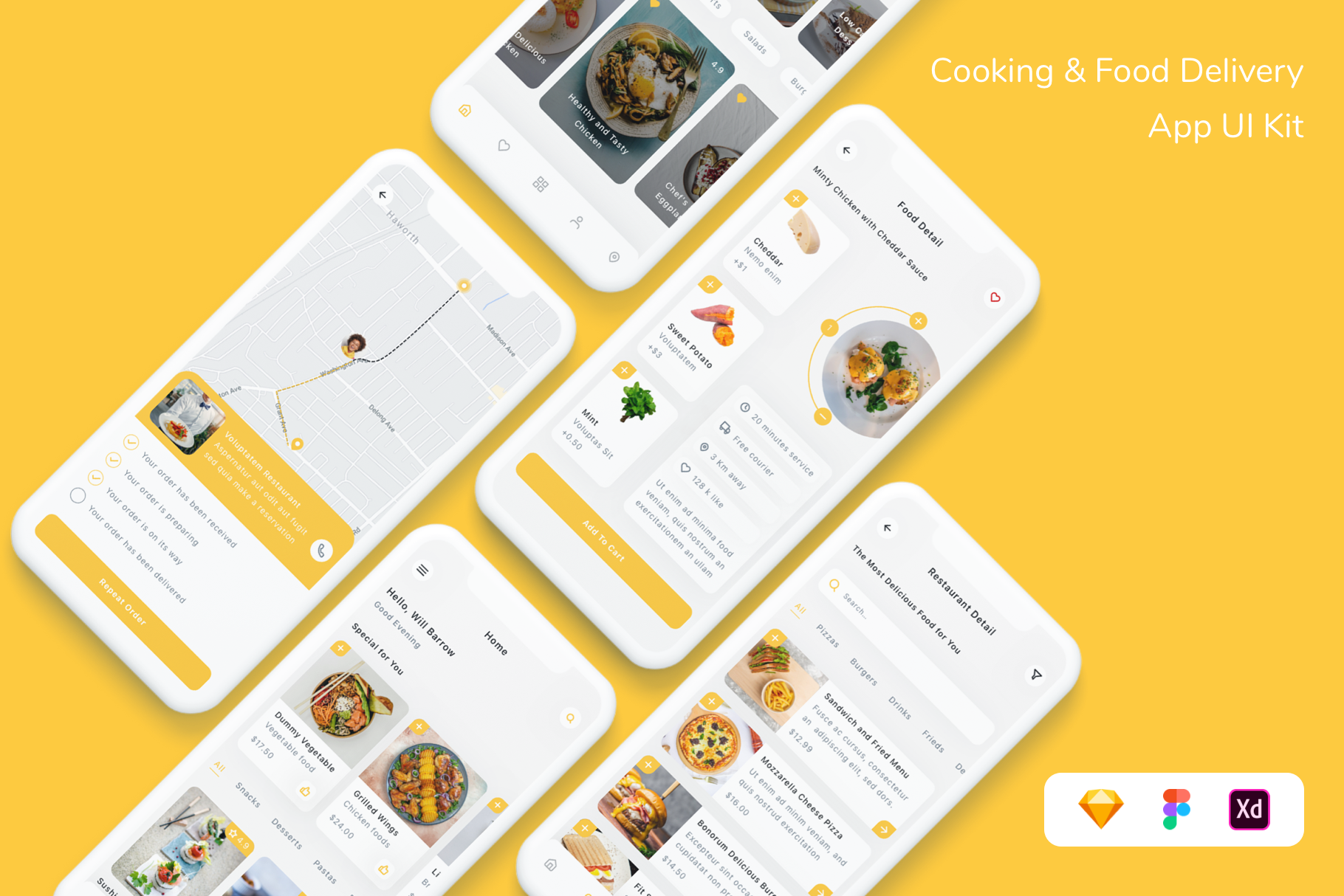 Cooking & Food Delivery App UI Kit, an App Template by Betush