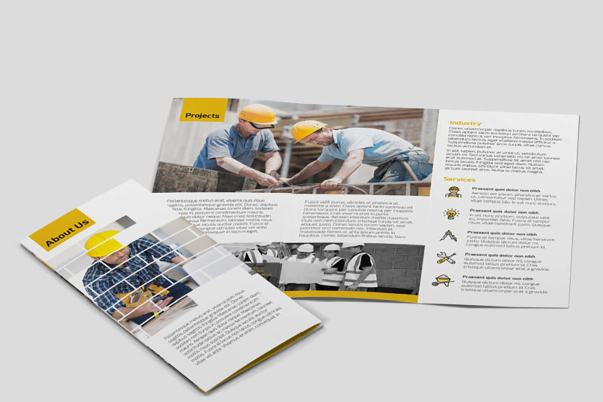 Construction Brochure Template, a Brochure Template by Vectogravic Design