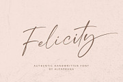 Felicity - Handwritten Font, a Script Font by Alpaprana
