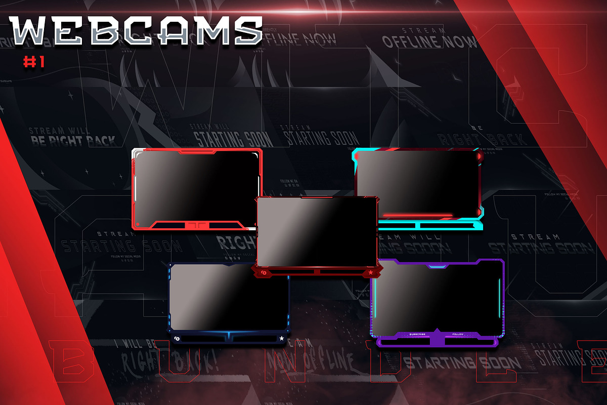 Twitch Layout Creator Bundle, a Social Media Template by Haws.std