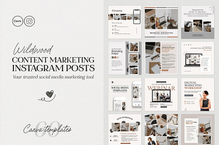 Instagram Marketing Pack | CANVA | Social Media Templates ~ Creative Market
