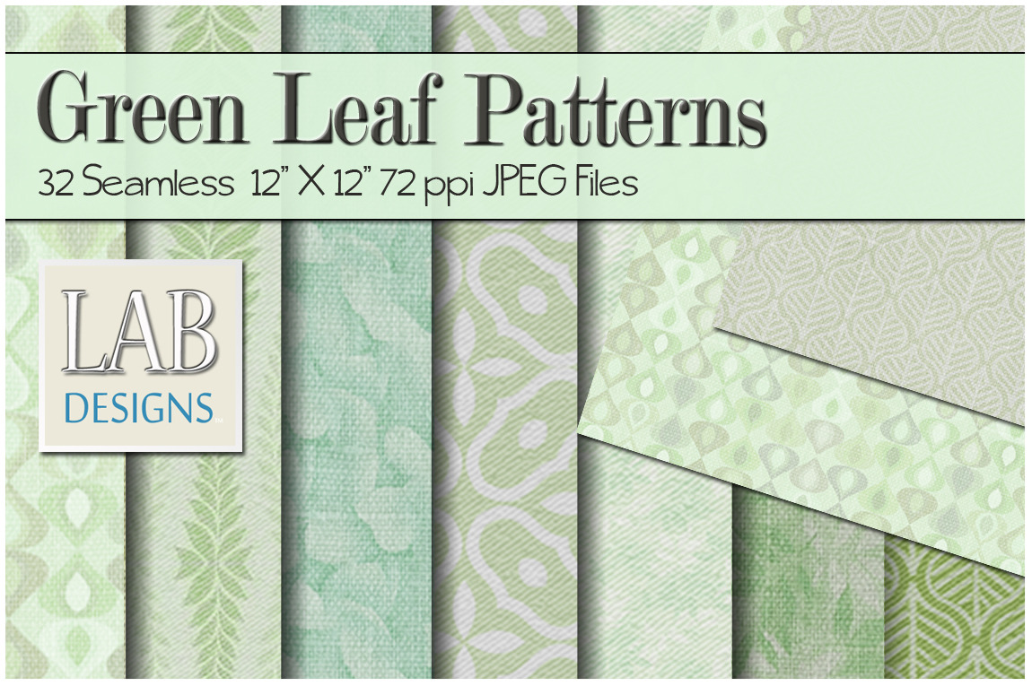 32 Leaf Pattern Fabric Textures, a Texture Graphic by Lab Designs