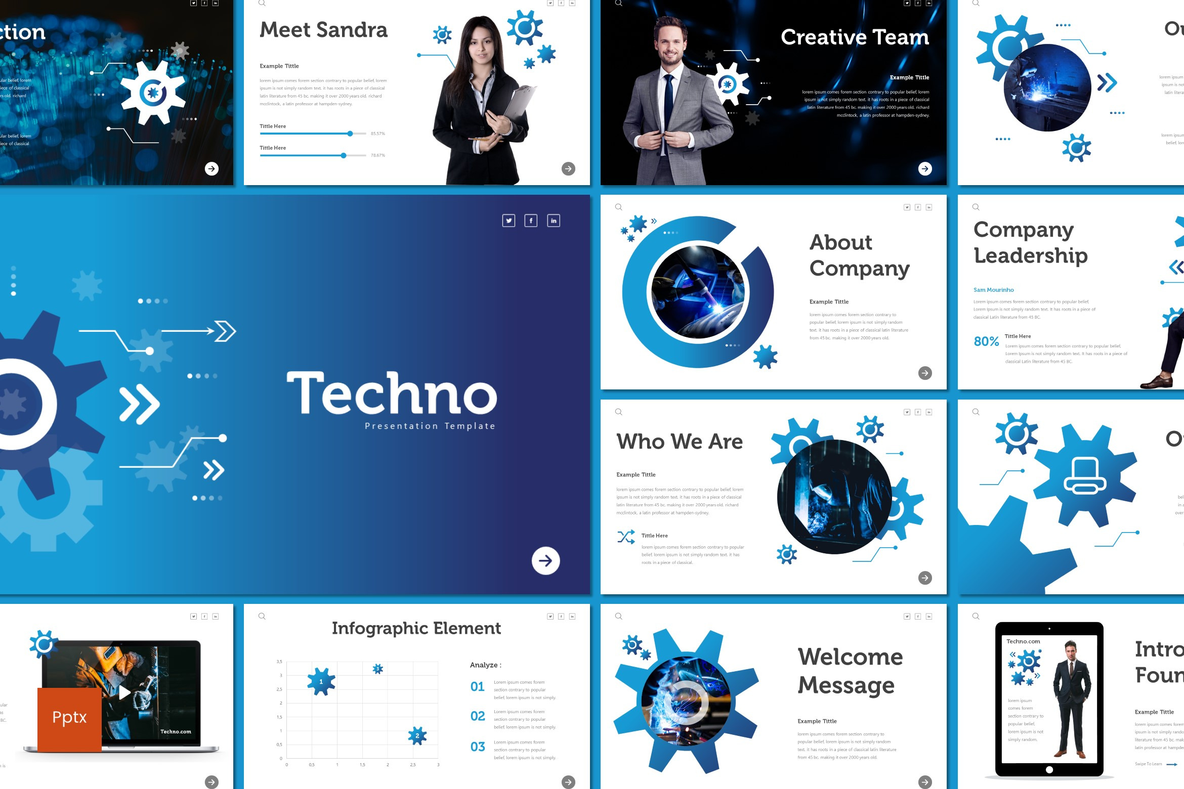 Techno - Powerpoint Template, a Presentation Template by inspirasign