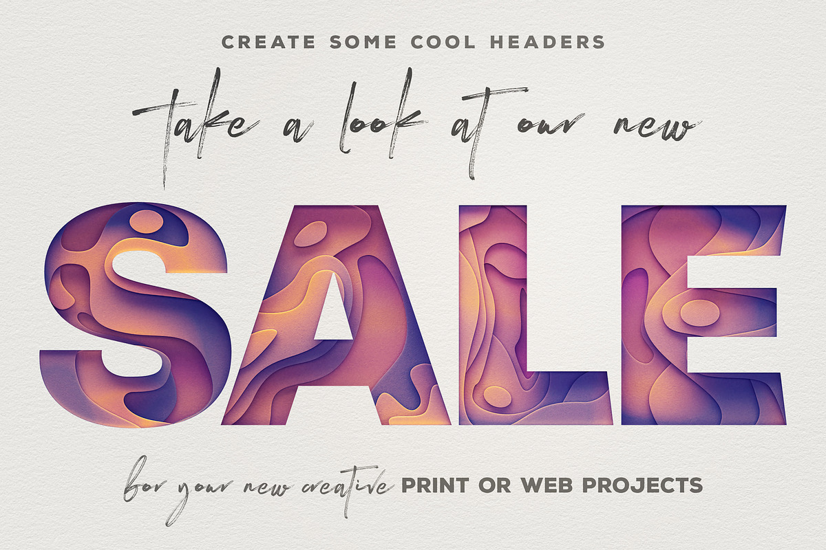 Color Paper - 3D Lettering, a Graphic by MIIM