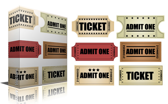 Ticket Vector, an Illustration by TrueMitra Designs